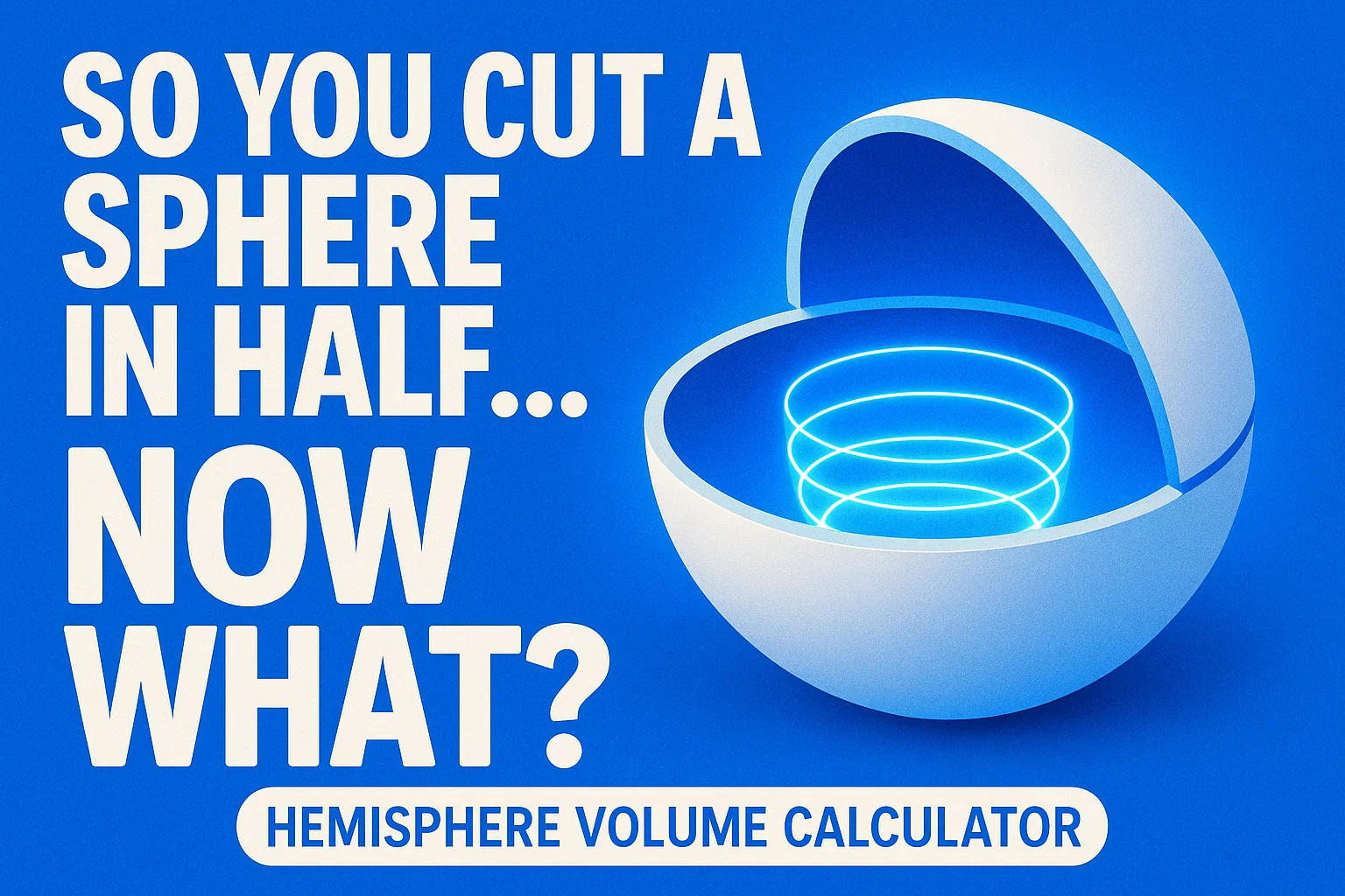Calculateur de Volume d'un Hémisphère - JetCalculator