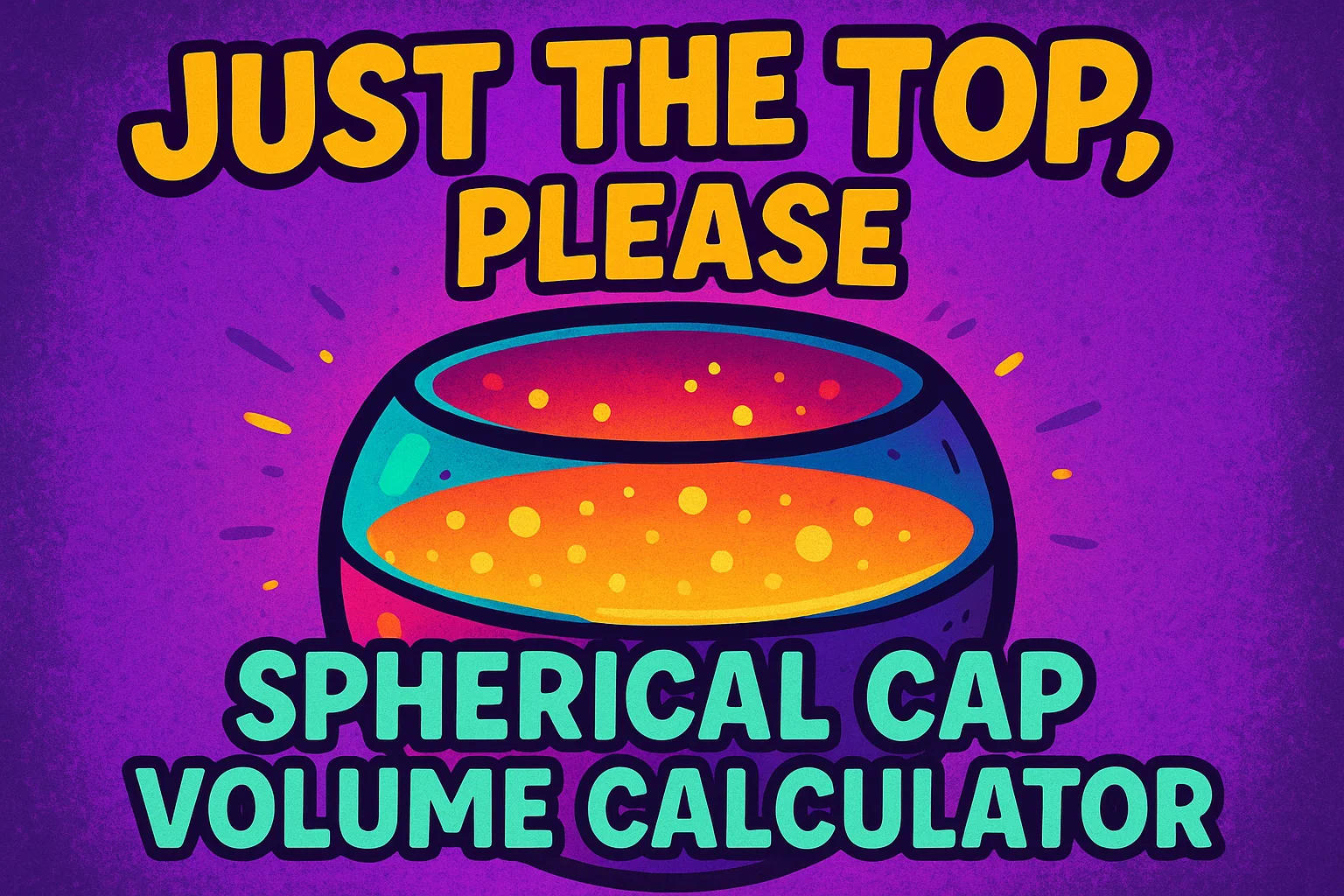 Calculateur de volume de calotte sphérique - JetCalculator