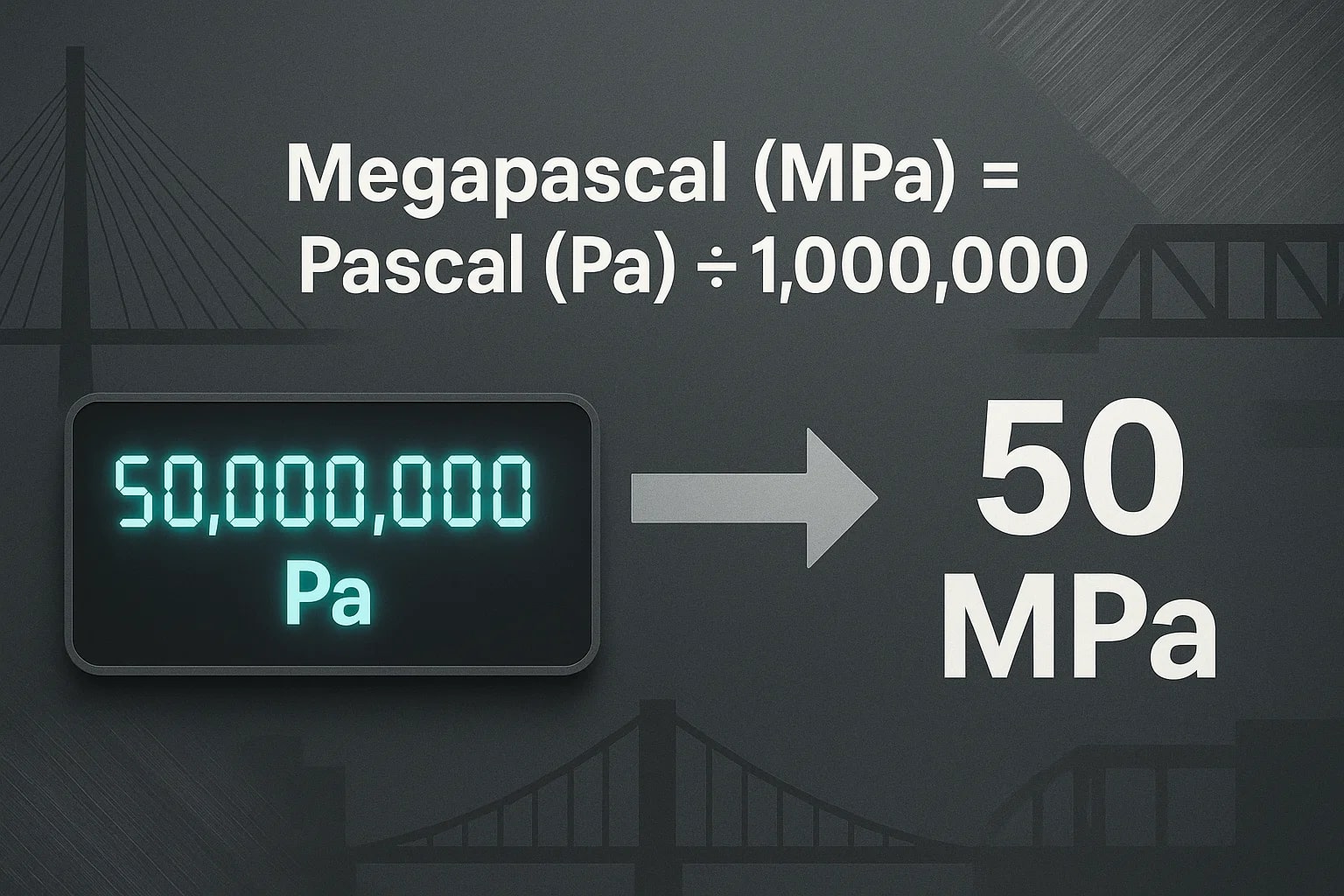 Convertisseur de pascals en mégapascals - JetCalculator